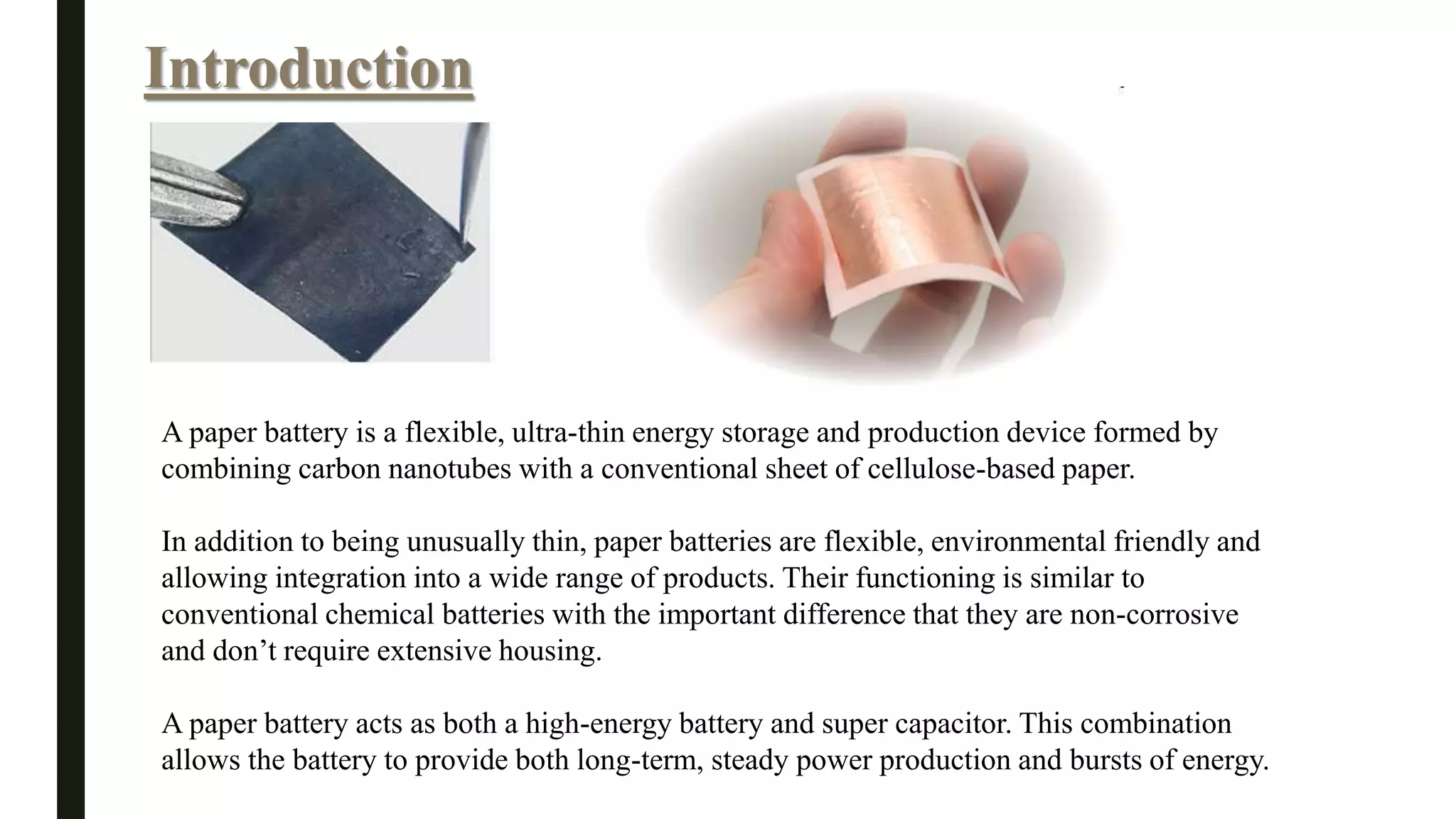 Paper battery by keshav | PPTX