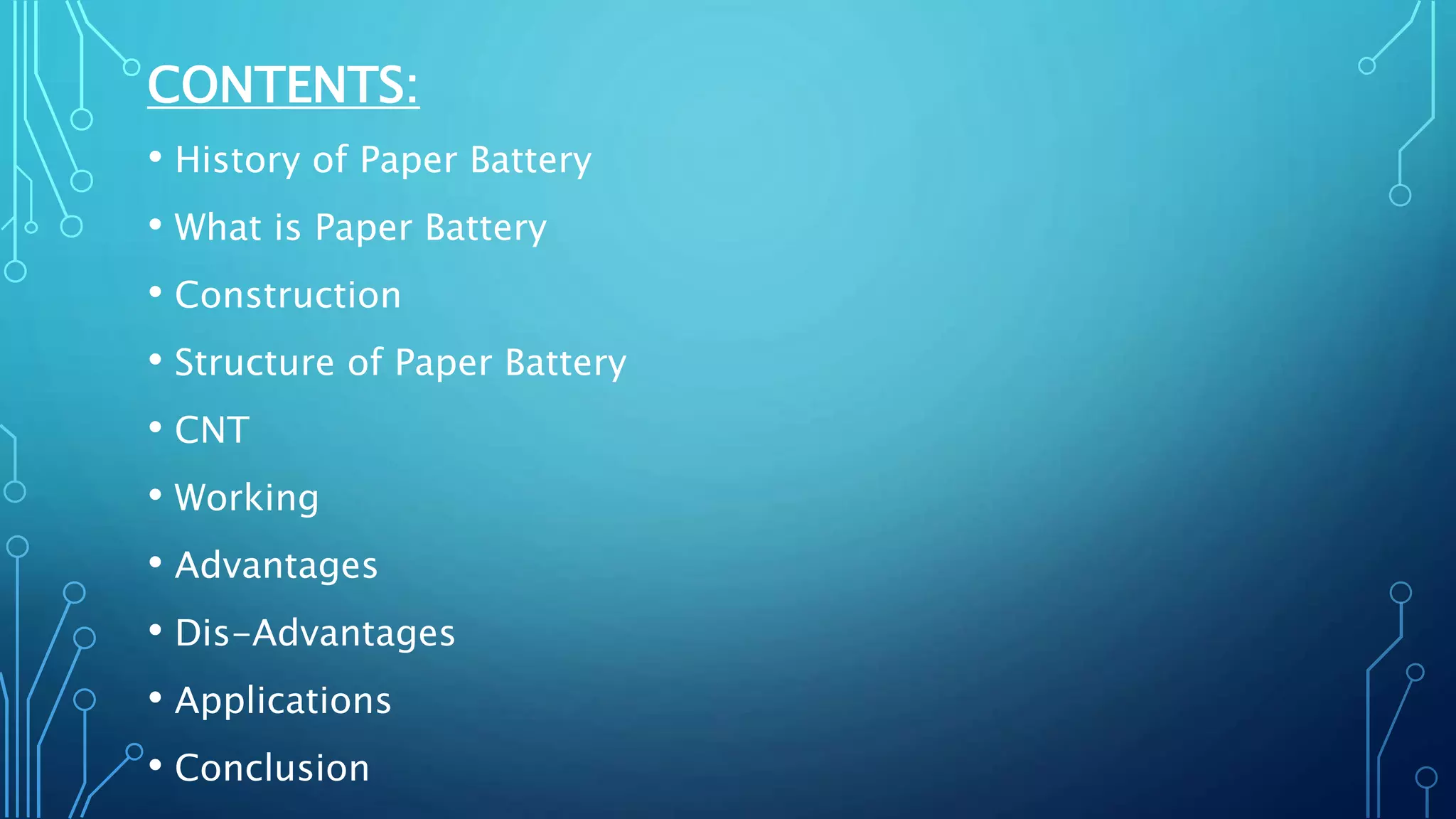 Paper battery | PPTX
