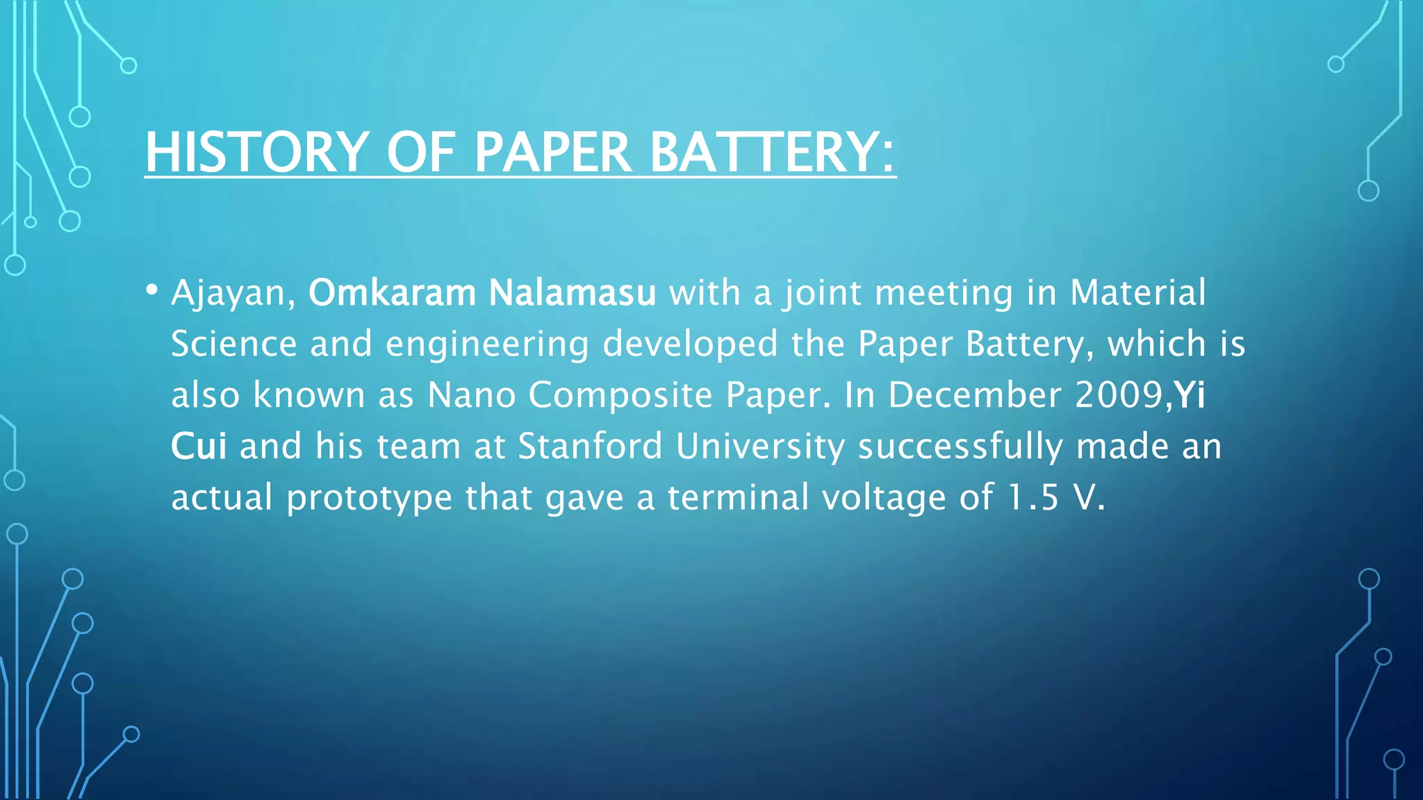 Paper battery | PPTX