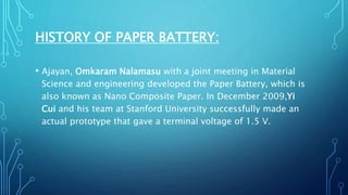 Paper battery | PPTX