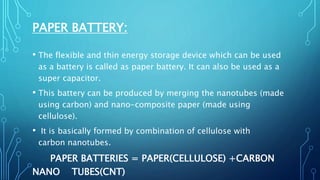 Paper battery | PPTX