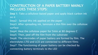 Paper battery | PPTX
