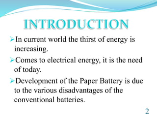 Paperbattery ppt | PPT