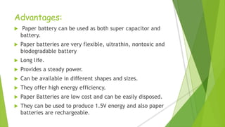 Paper battery | PPT