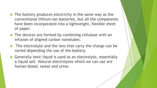 Paper battery | PPT
