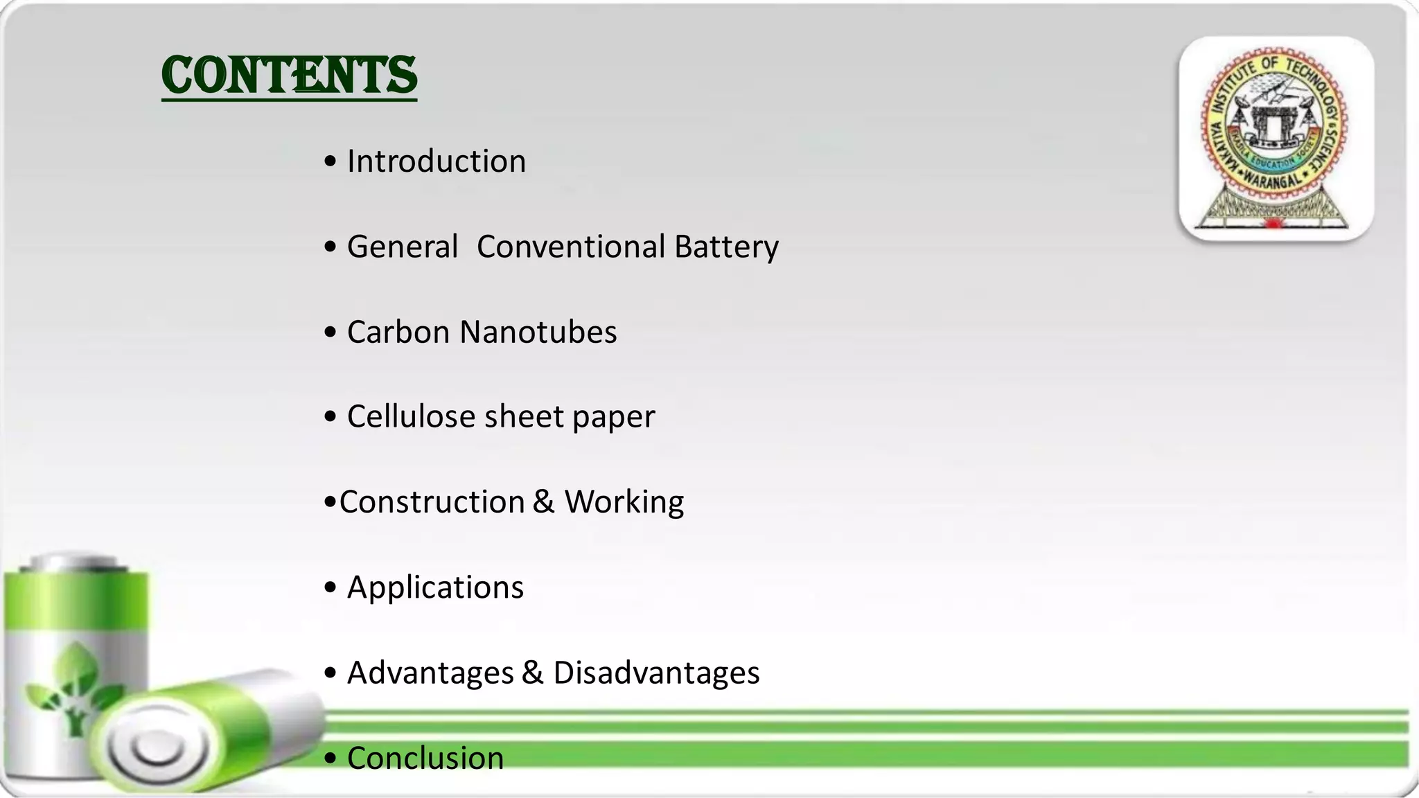Paper battery ppt | PDF