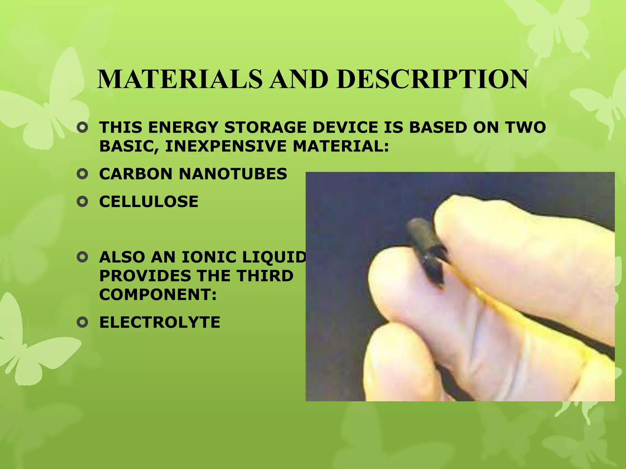 Paper battery ppt by kriti chaurasia | PPTX | Chemistry | Science