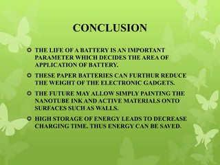 Paper battery ppt by kriti chaurasia | PPT