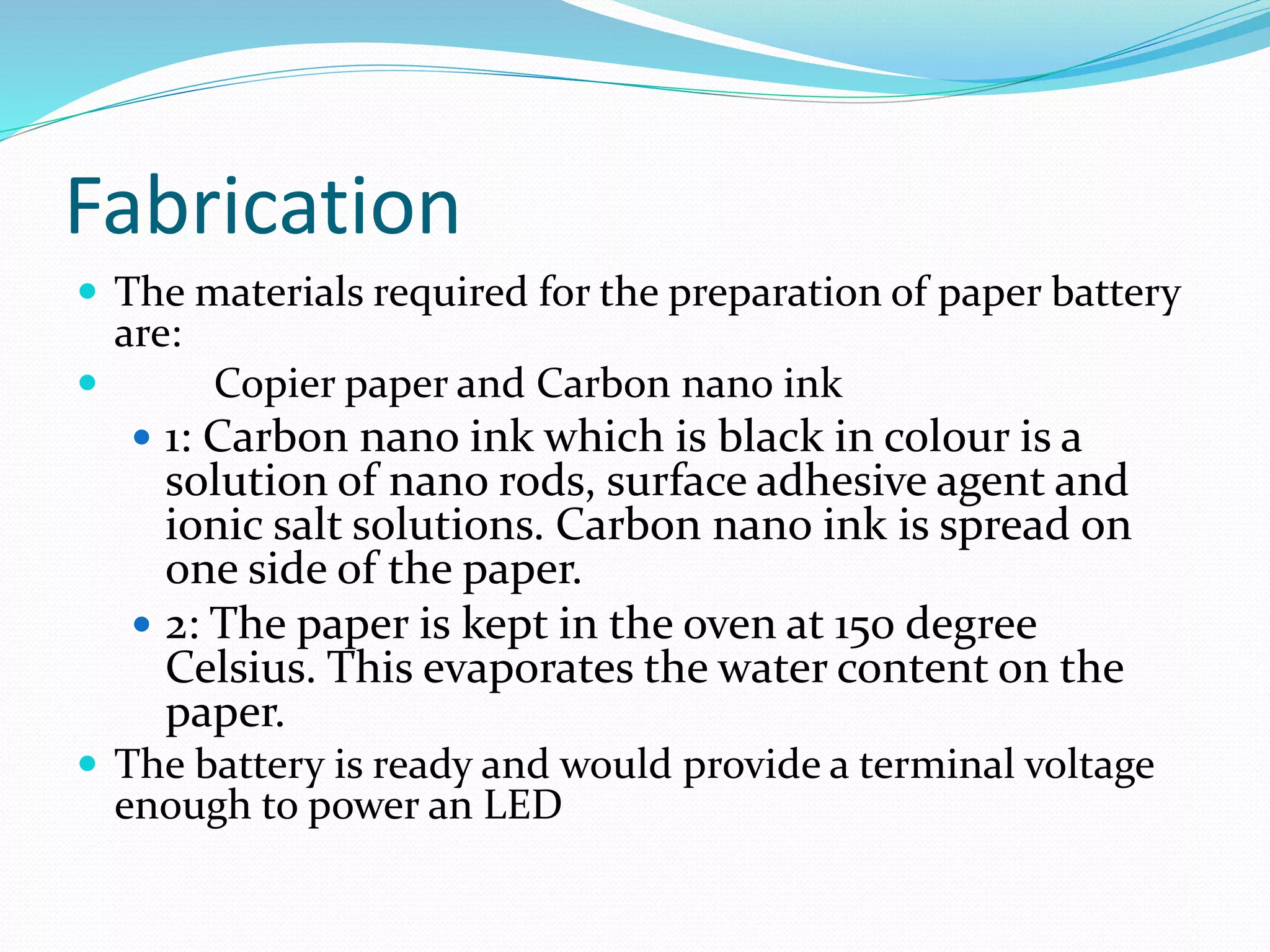 Paper Battery | PPT
