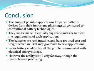 Paper Battery | PPT