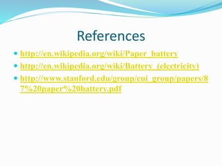 Paper Battery | PPT