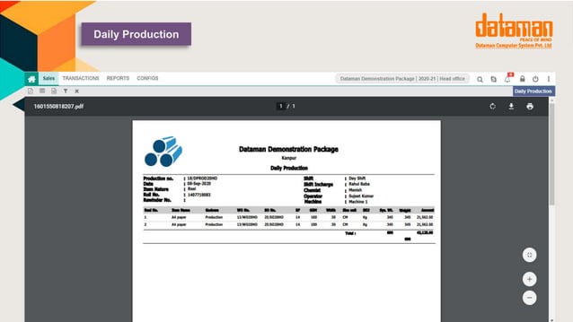 Paper Biz Product Deck by Company Dataman | PPT