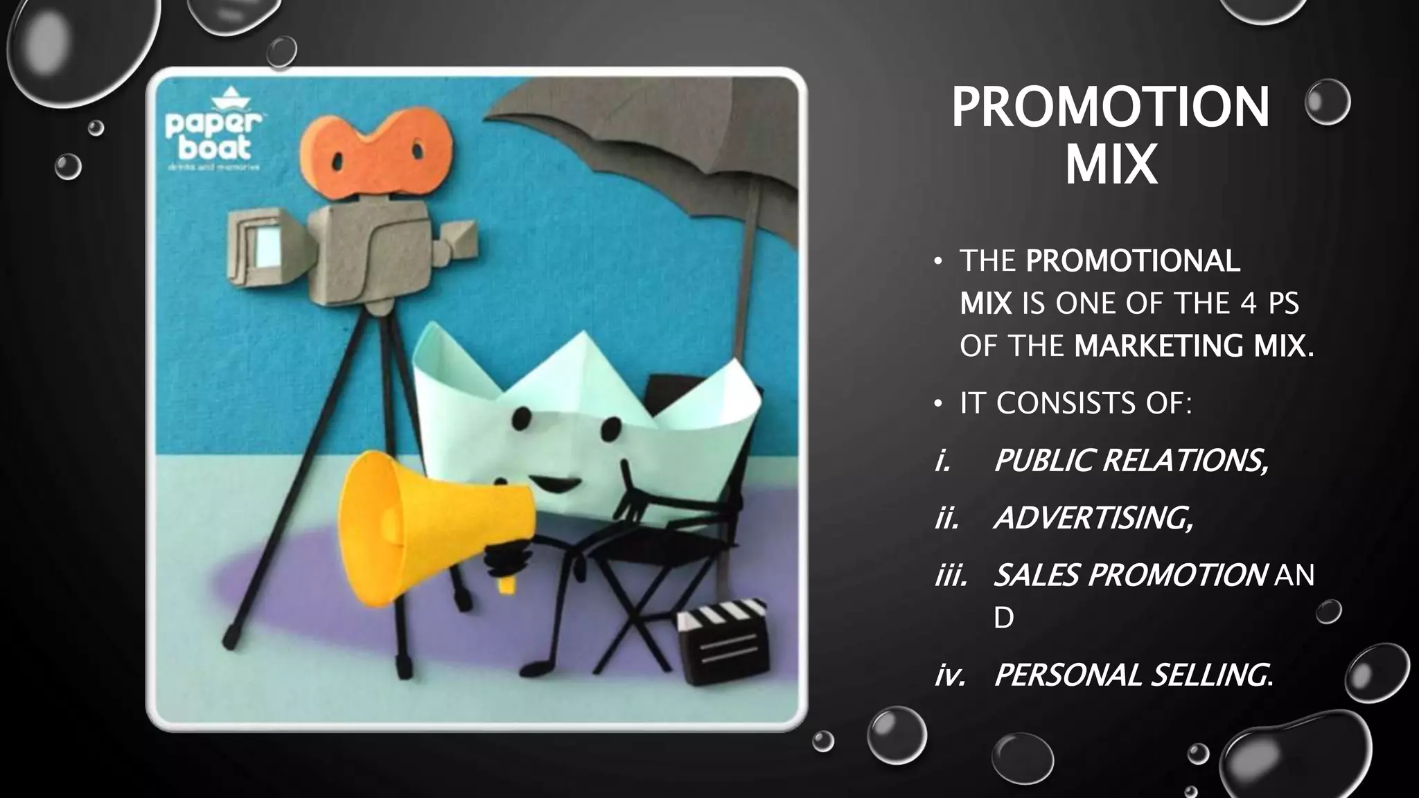 PAPER BOAT- Presentation on Marketing Mix & Promotion Mix. | PPTX