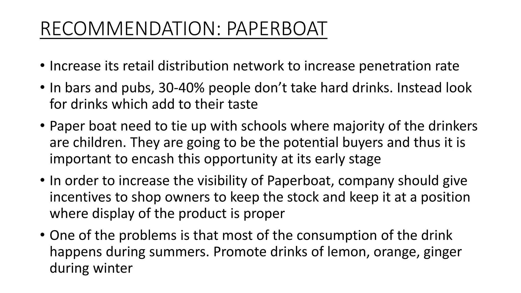 Paper boat marketing strategy for bangalore | PPTX | Marketing and Advertising | Business