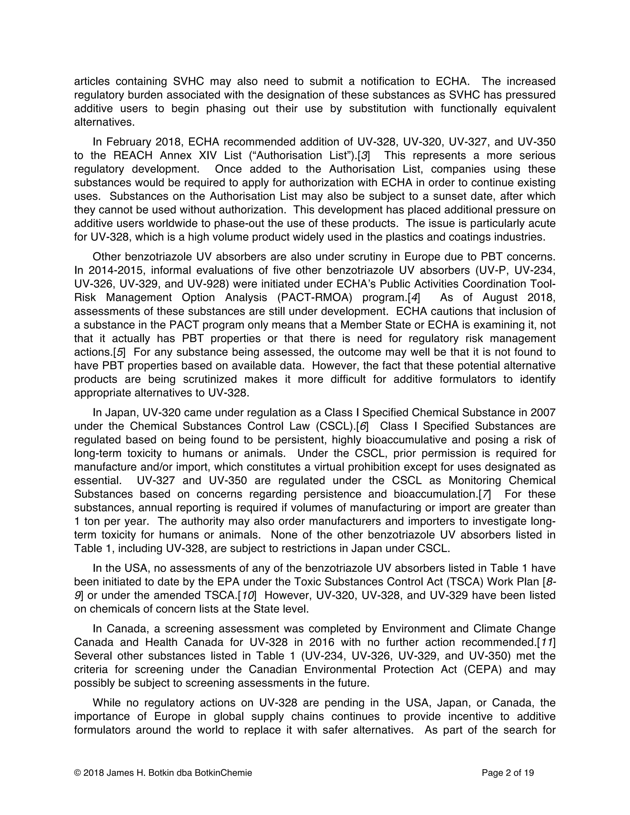 Substitution of Benzotriazole UV Absorbers in Plastics | PDF