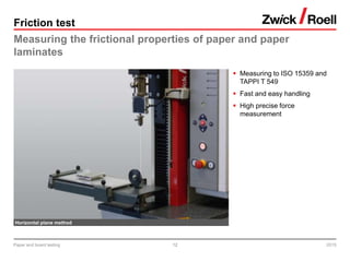 Testing of paper and board / cardboard | PPTX