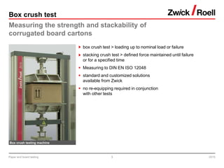 Testing of paper and board / cardboard | PPTX