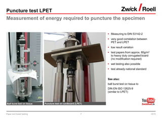 Testing of paper and board / cardboard | PPTX