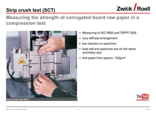 Testing of paper and board / cardboard | PPTX