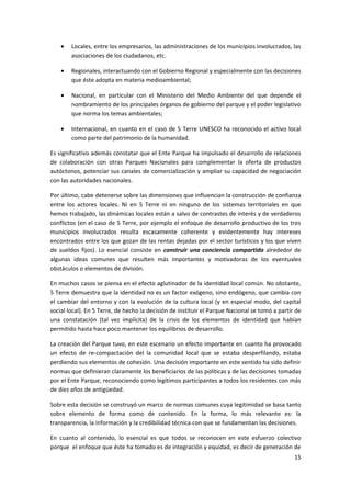 Paper caso cinco terra con Daniella Mazzonis y Marco Dini | DOC