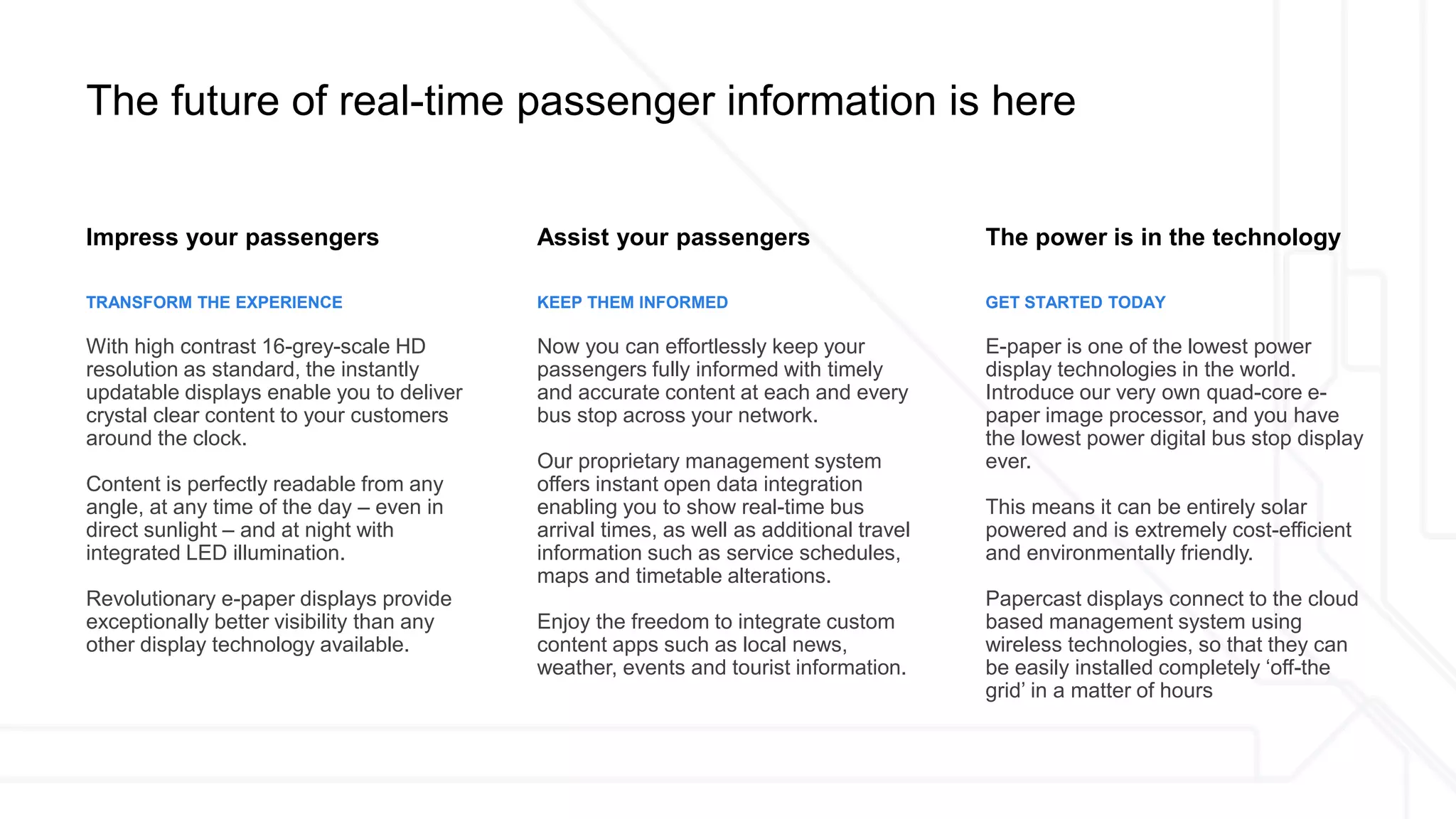 PAPERCAST - POWERING PASSENGER INFORMATION EVERYWHERE | PDF