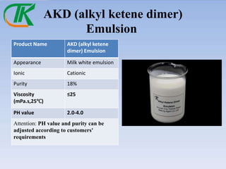 Paper chemicals for paper making industry | PPT