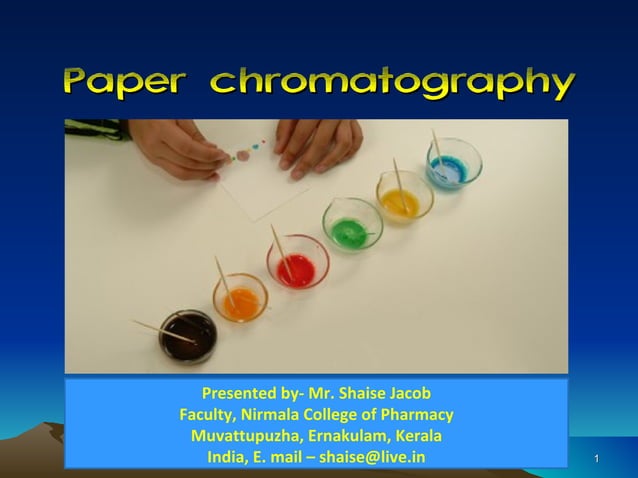 Paper Chromatography PPT (new) | PPT
