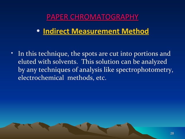 Paper Chromatography PPT (new) | PPT