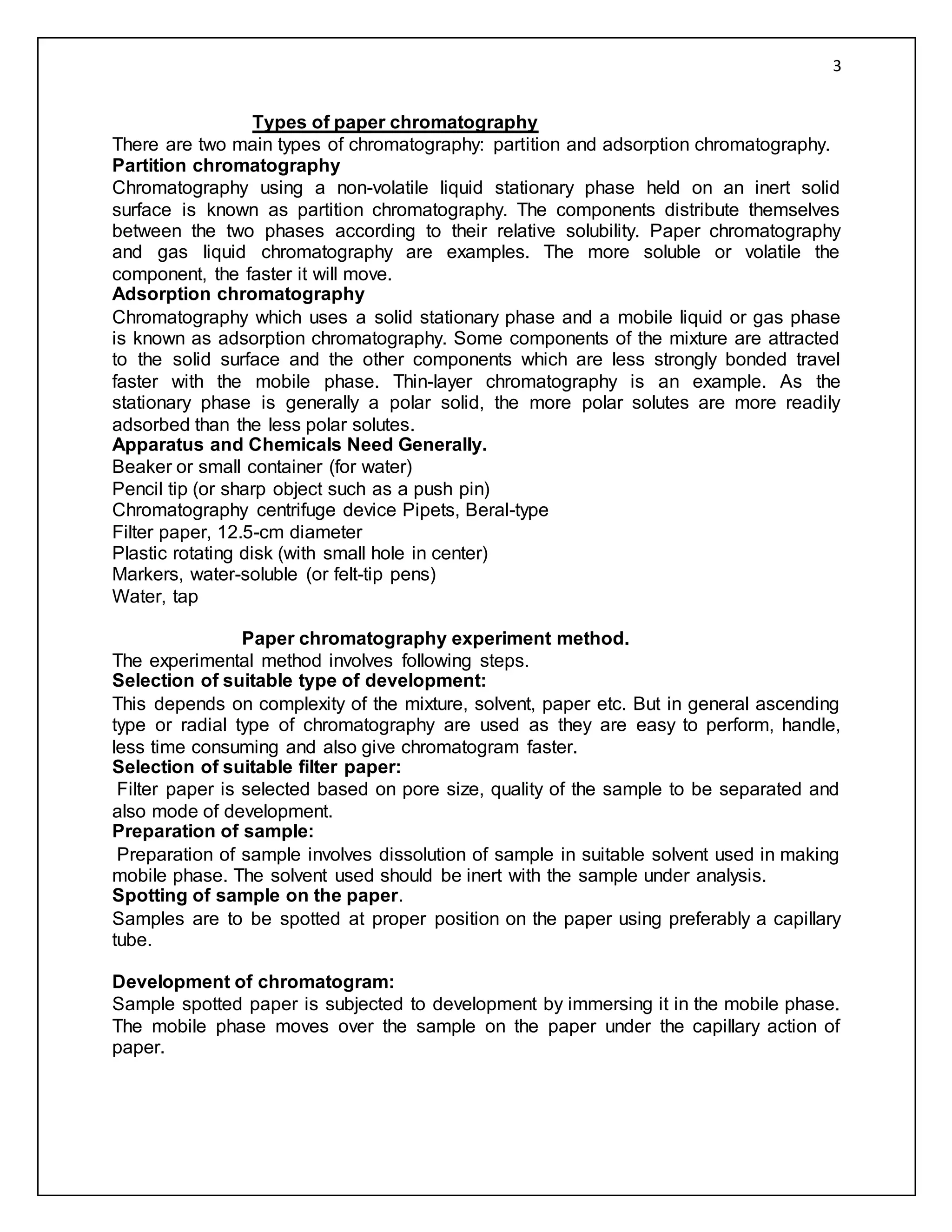 Paper chromatography | DOCX
