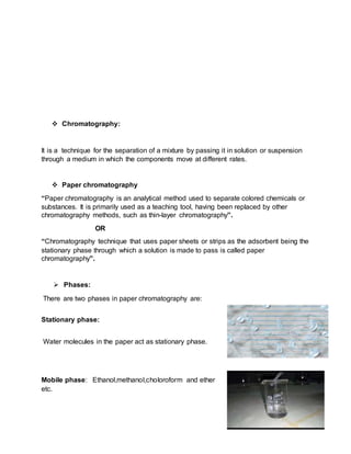 Paper chromatography | DOCX