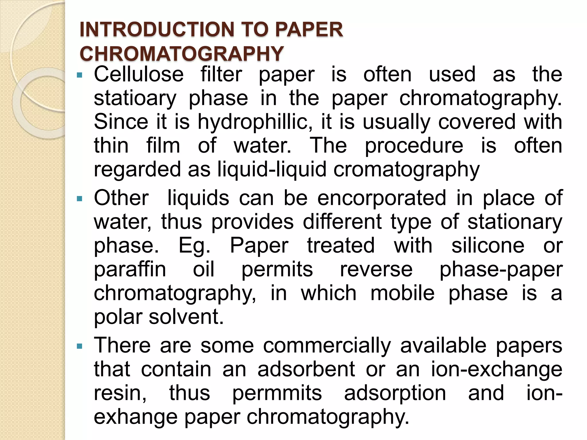 PAPER CHROMATOGRAPHY | PPTX