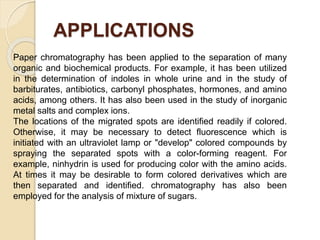 PAPER CHROMATOGRAPHY | PPTX