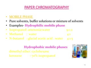 Paper Chromatography or Paper partition chromatography | PPT