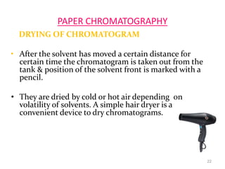 Paper Chromatography or Paper partition chromatography | PPT