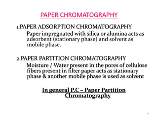 Paper Chromatography or Paper partition chromatography | PPT