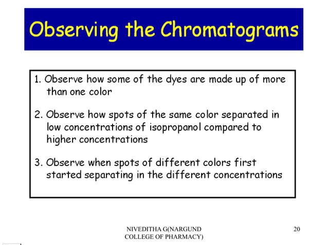 Paper Chromatography, principles, introduction and applications | PPT