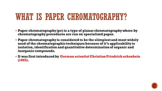 paper chromatography. The topic covered by definition of paper ...