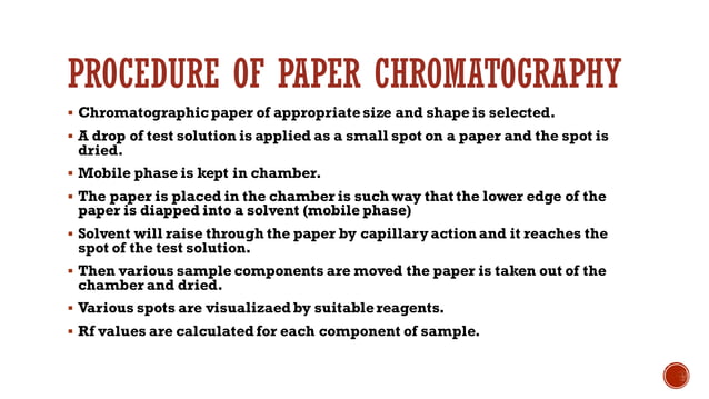paper chromatography. The topic covered by definition of paper ...