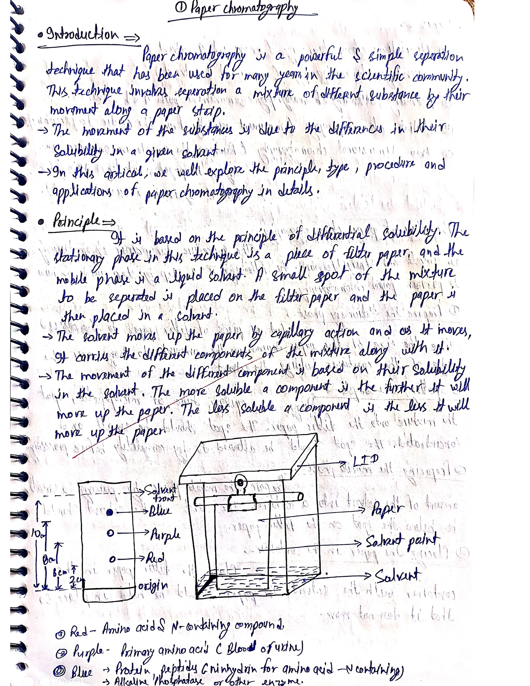 Paper Chromatography Hand Written notes .pdf