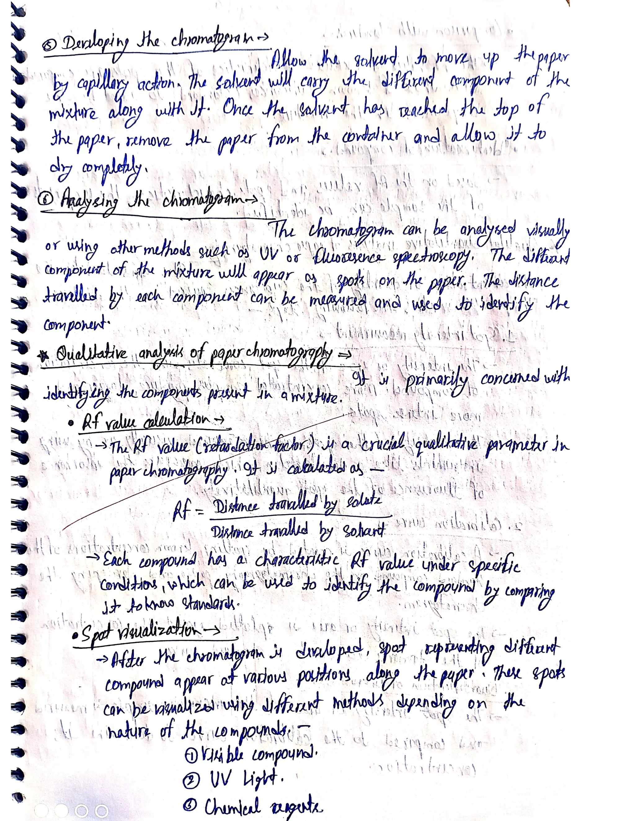 Paper Chromatography Hand Written notes .pdf