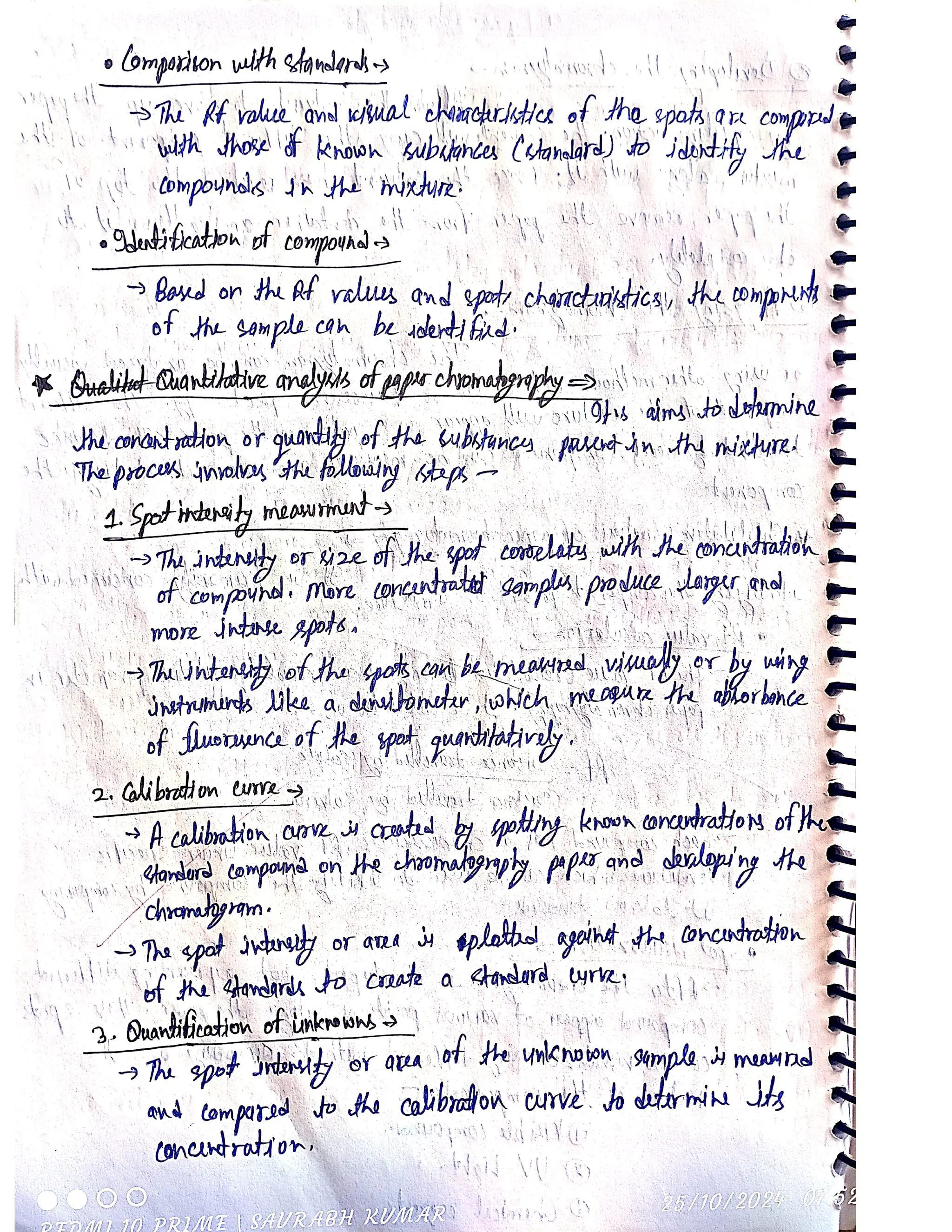 Paper Chromatography Hand Written notes .pdf