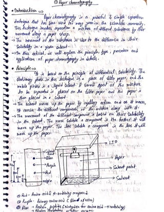Paper Chromatography Hand Written notes .pdf