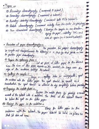 Paper Chromatography Hand Written notes .pdf