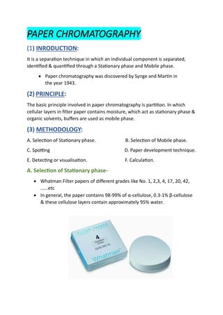 PAPER CHROMATOGRAPHY | PDF