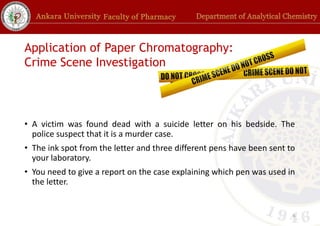 Paper Chromatography and applications in various areas | PPTX