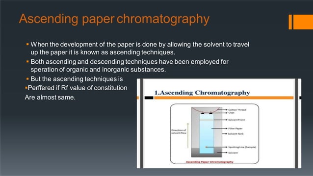 Paper chromatography its types and applications... | PPTX