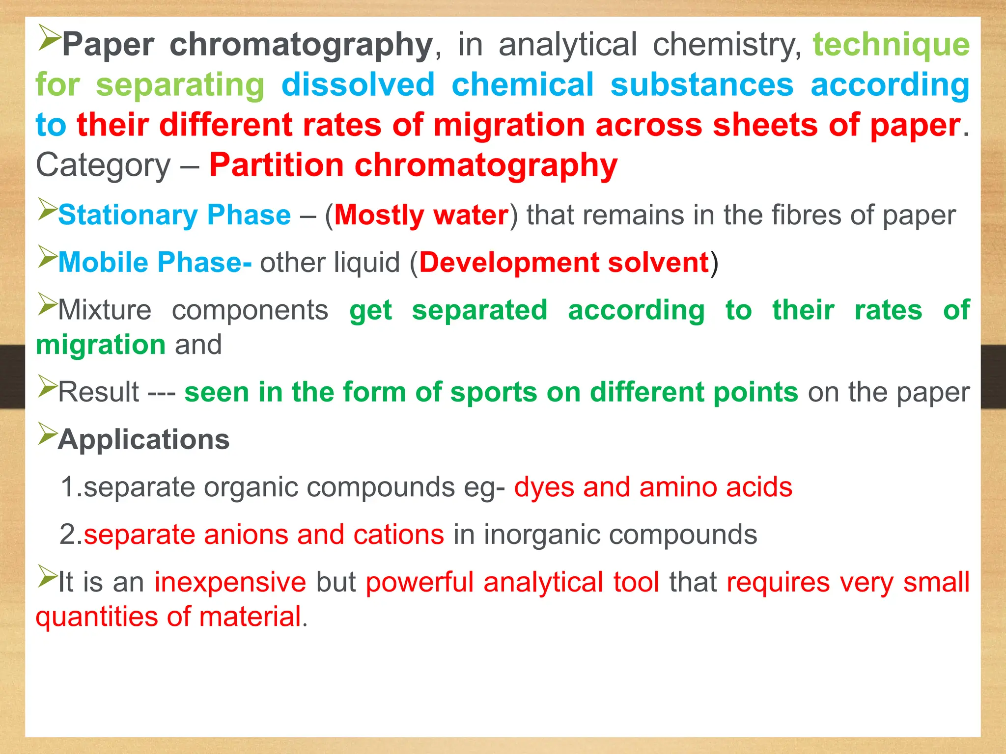 Paper Chromatography(ascending descending circular 2 dimensional Unit ...