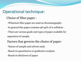 Paper chromatograpy ppt | PPTX