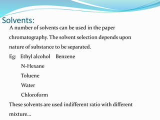 Paper chromatograpy ppt | PPT