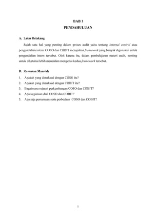 Penjelasan COSO & COBIT | PDF